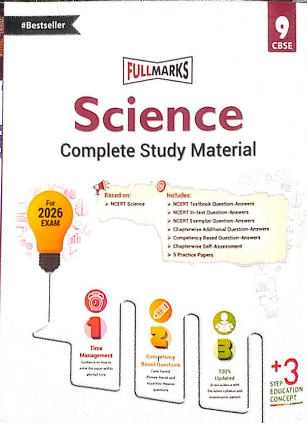 Full Marks Class 9 Science Complete Study Material Guide Based on New NCERT Textbook Science ...