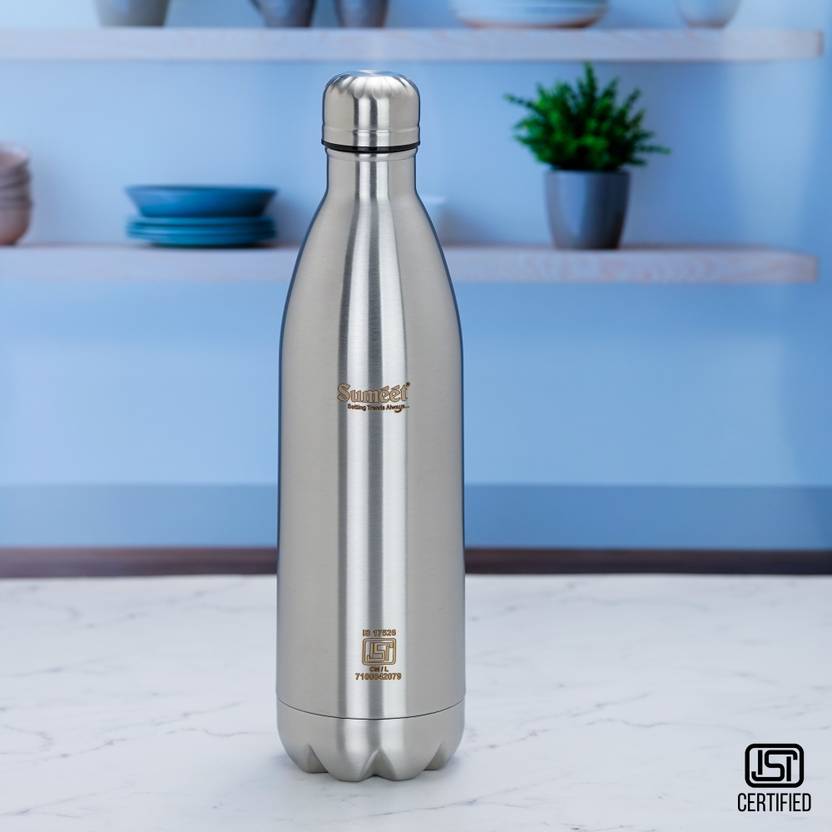 Sumeet ISI Certified Double Wall Water Bottle,24 Hours Hot & Cold 1000 ...