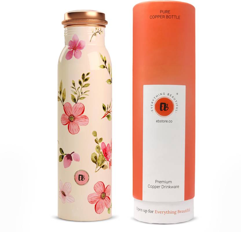 Everything Beautiful Funky Flower Design Pure Copper Water Bottle 1 ...
