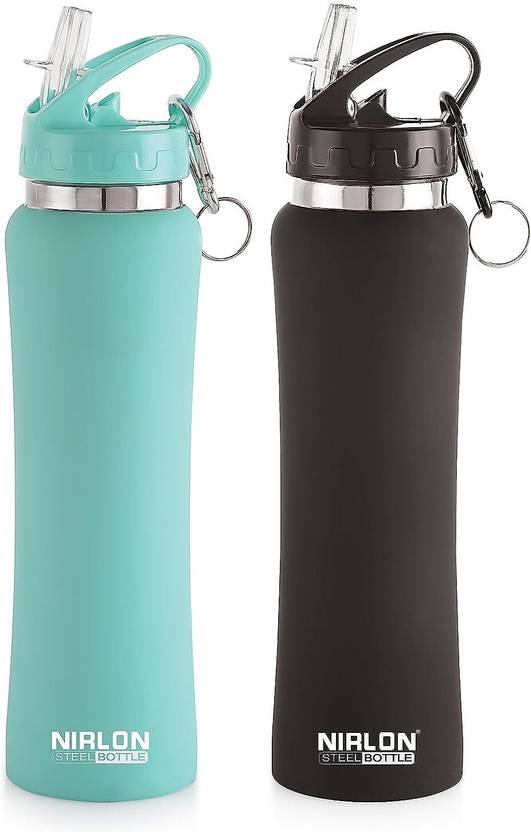 NIRLON Flip Bot Stainless Steel Sipper Cap Water Bottle with Straw Lid ...