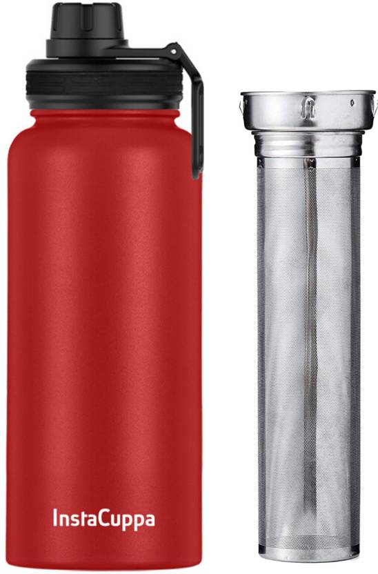 InstaCuppa Thermos Infuser Water Bottle 470ML, Stainless Steel Infusion ...