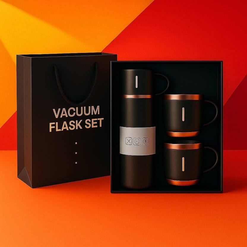 Snapbiz Premium Vacuum Insulated Flask Gift Set with 2 Cups 500 ml ...