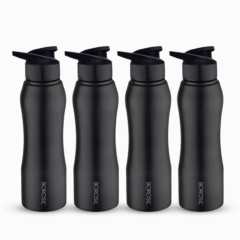 BOROSIL Grip N Sip Black Bottle 750 m Set of Three 750 ml Bottle - Buy ...