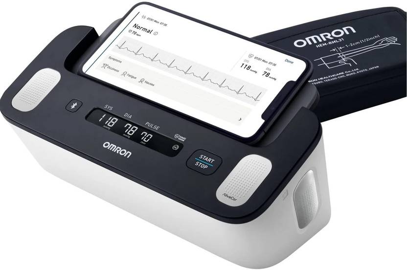 OMRON Complete Bluetooth Blood Pressure Monitor & ECG Machine; Measure ...