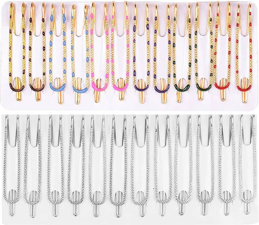 Nyamah Sales Women Sari Plates Pin U Shape Saree Safety Pins Dupatta