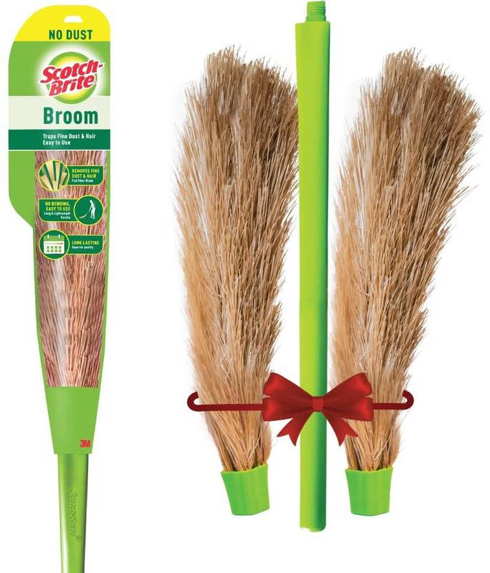 Scotch-Brite Broom Combo Pack Fiber Wet and Dry Broom Price in India ...
