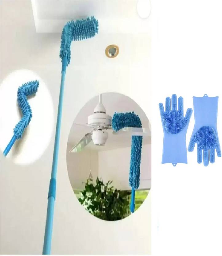 QinPin Combo of Multipurpose Extendable Long Cobweb Jala Duster Broom ...