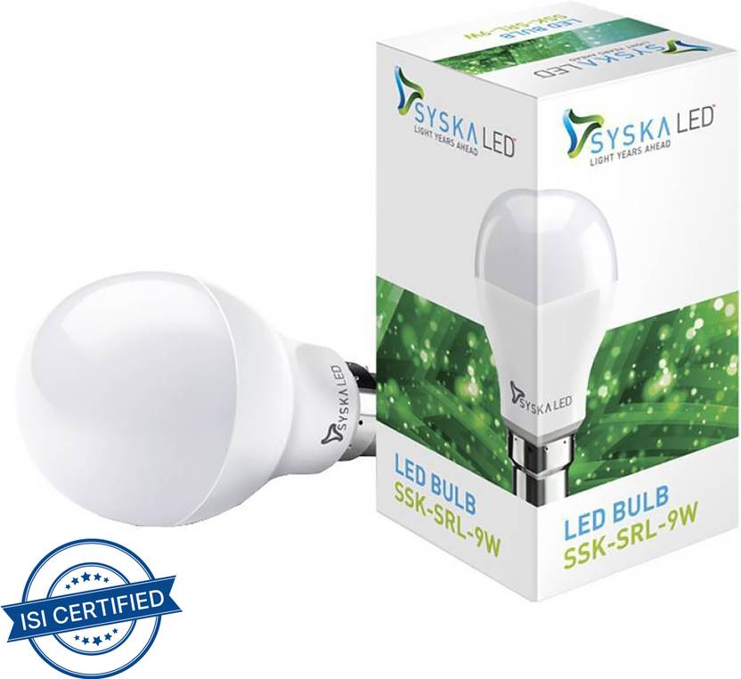 Syska 9 W Basic Standard B22 LED Bulb Price in India - Buy Syska 9 W ...