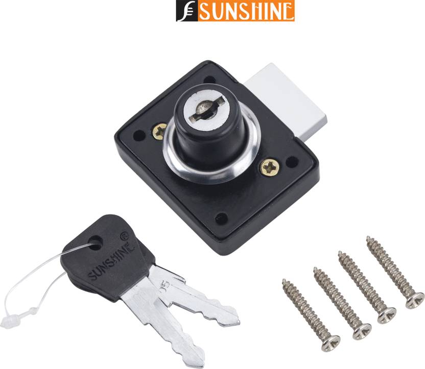 SUNSHINE SMPL-BLACK-LOCK Body 2 CP Keys Rev-A-Lock Cabinet Security ...