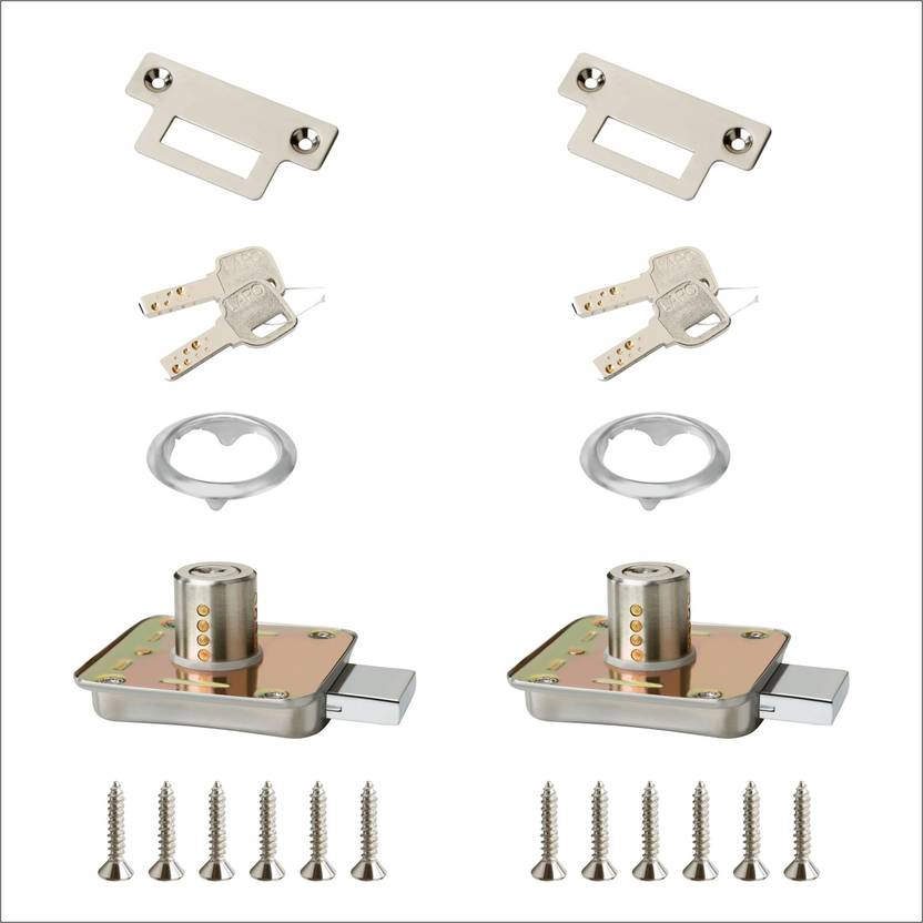 LAPO 32mm Furniture Wardrobe LockS/Cupboard Lock/Cabinet Lock with 2 ...
