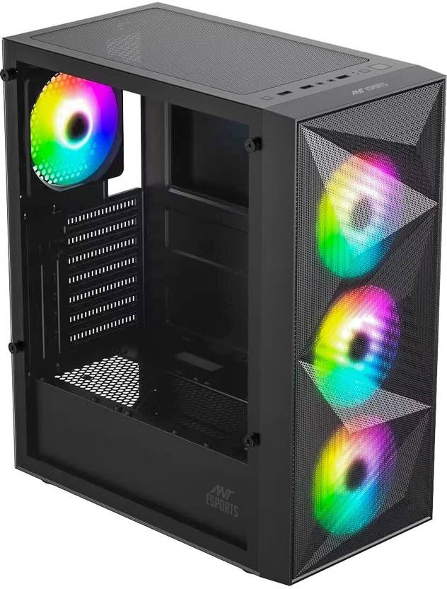Ant Esports Elite 1200 I Support ATX MB| Pre-Installed 3 Front Fans & 1 ...