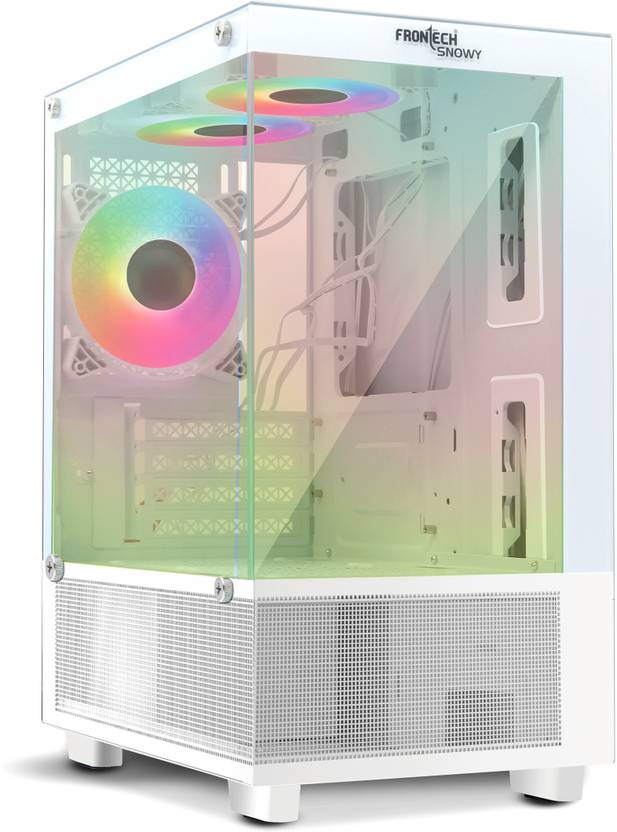 Frontech SNOWY Gaming Computer Case with 1+1 USB(1.1&3.0) HD Audio ...