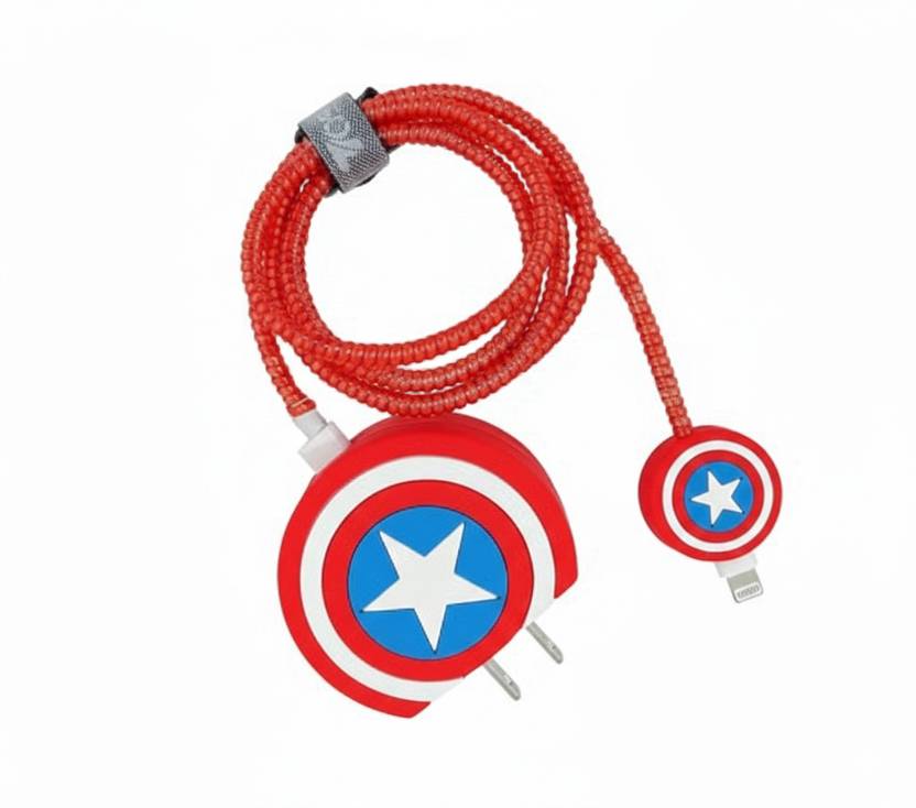 Nainex Captain America 3D Charger Protector for iPhone 20W Type-C (4-in ...