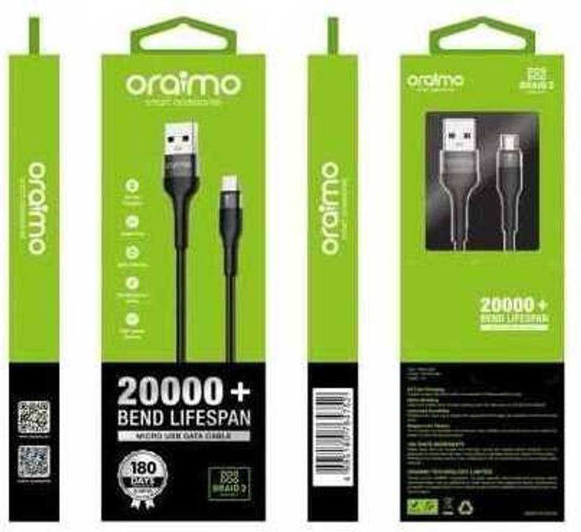 ORAIMO Micro USB Cable 1M Nylon Braiding OCD-M71 Power Meter for Cables ...