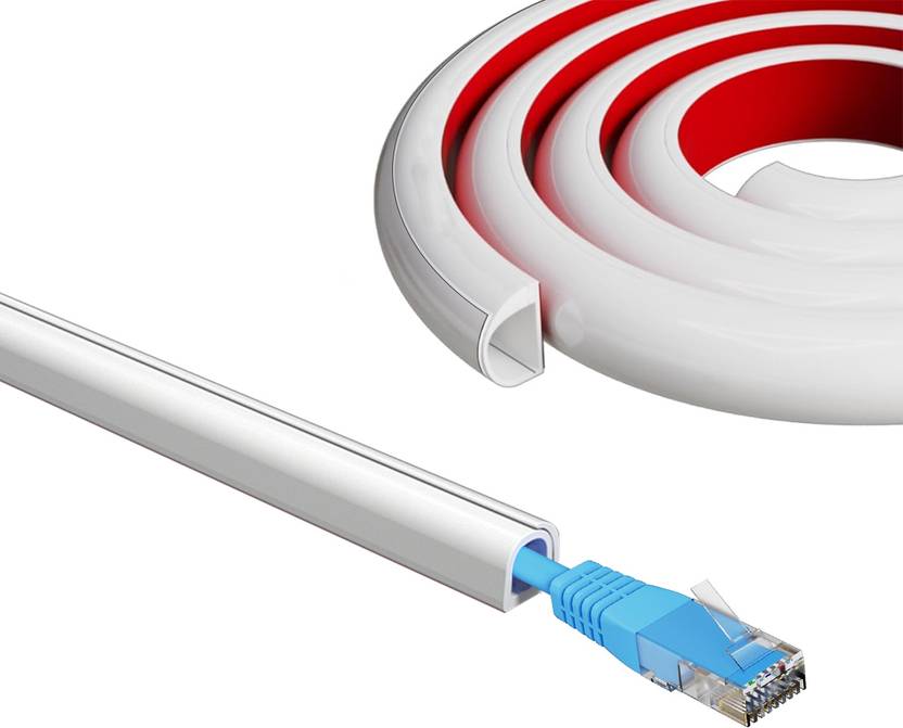 Zorbes Floor Cord Hider PVC Wire Concealer Single Cable Cover Self ...