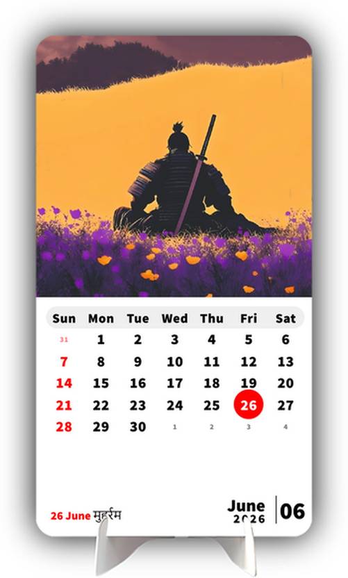 SKINADDA Last Samurai Standing Premium Desk Calendar 2026 Table ...