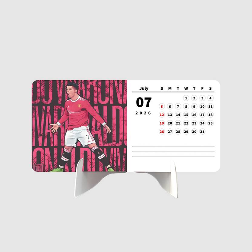 SKIN FACTORY FOOTALL KING Stylish Desk Calendar Designed 2026 Table ...