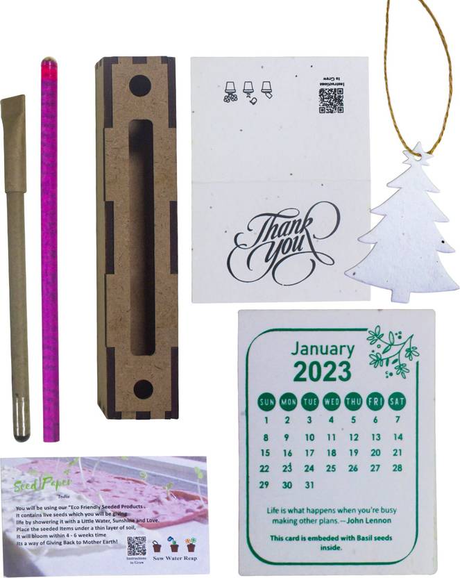 Seed Paper Plantable Calendar with Seeds Embedded for all with an Eco ...