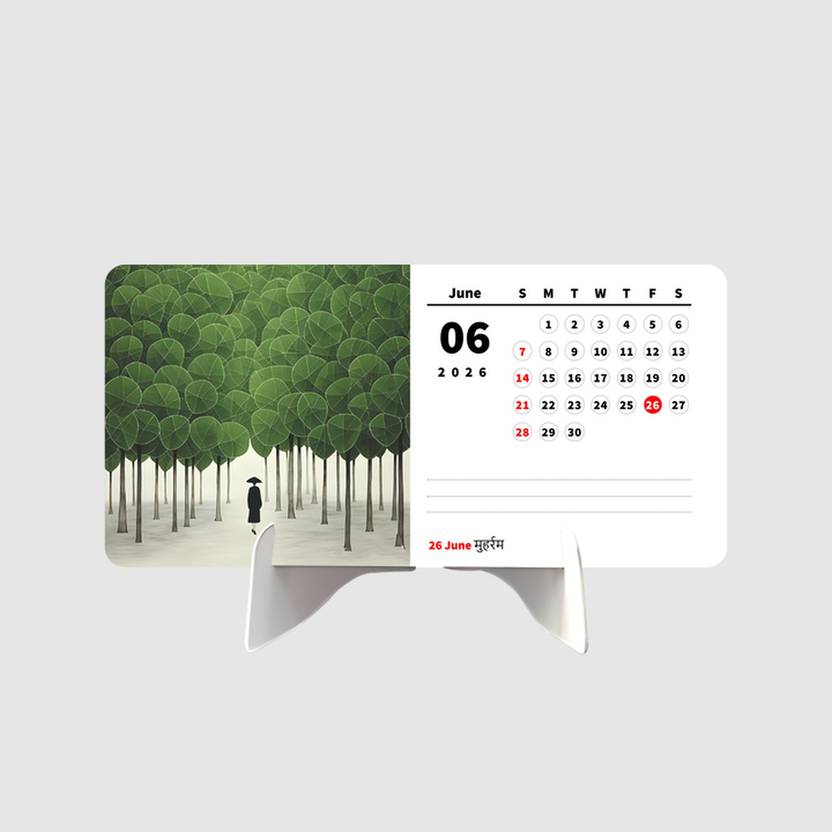 SKIN FACTORY Forest Dreams Stylish Desk Calendar Designed 2026 Table ...