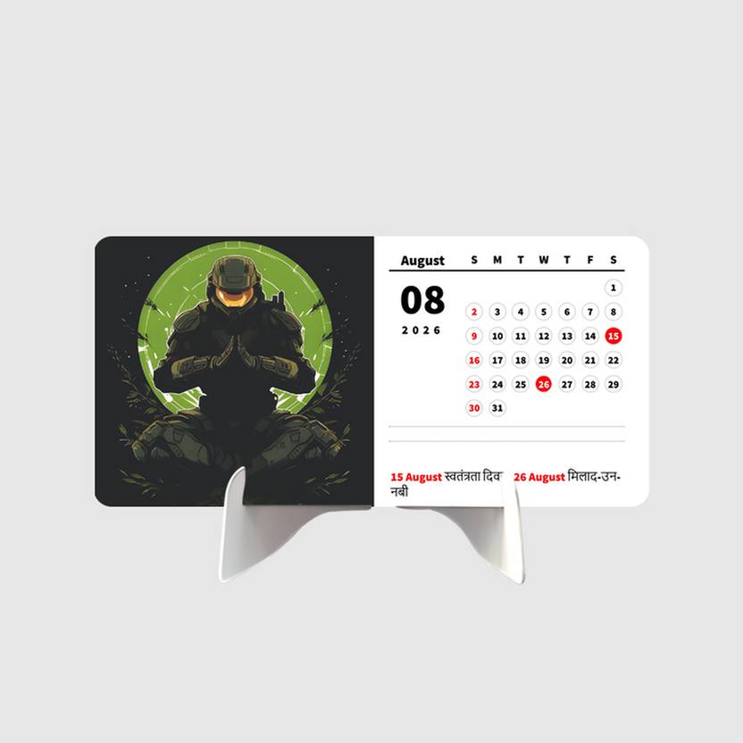 SKIN FACTORY GAME Stylish Desk Calendar Designed 2026 Table Calendar ...