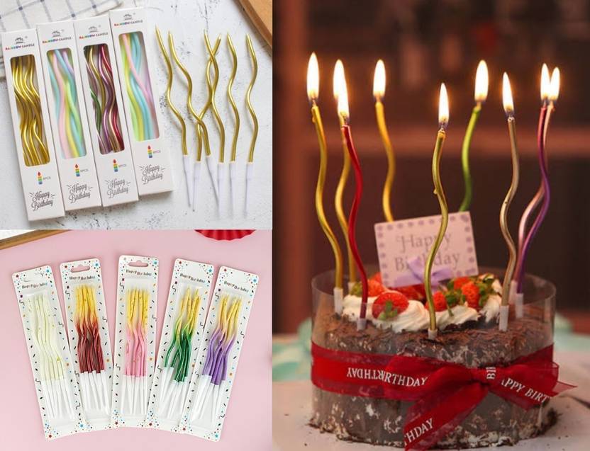 AMELI PARTY CANDLES FOR CAKE DECORATION AND BIRTHDAY CELEBRATION (PACK ...