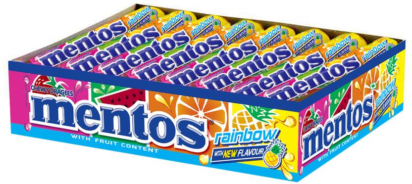 Mentos Rainbow Chewy Toffee Mixed Fruit Toffee Price in India - Buy ...