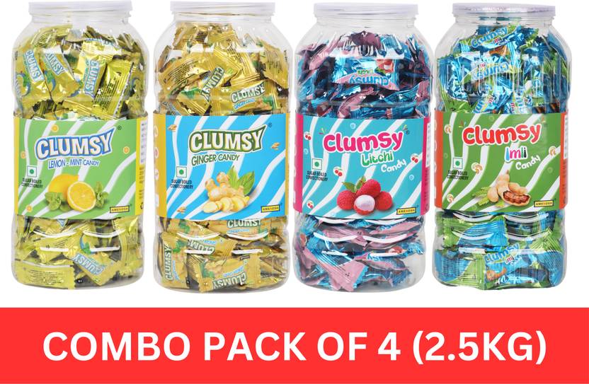 CLUMSY Refreshing fruit flavored mouth freshener candies Lemon-mint ...