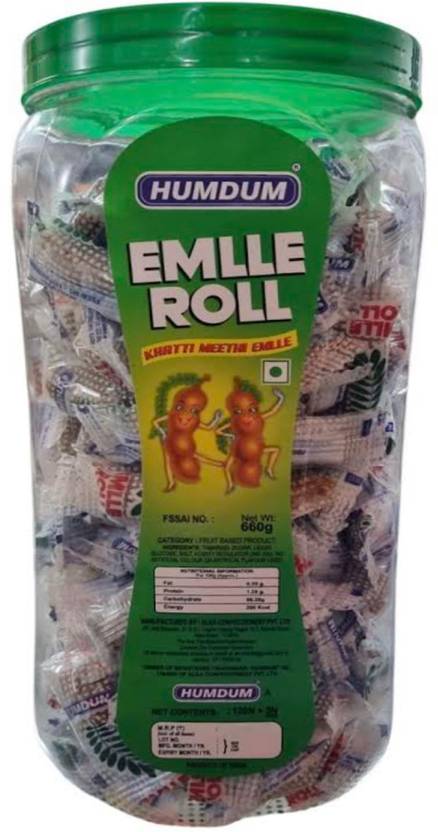 ALKA FOODS HUMDUM EMLEE ROLL Khatti Meethi imli candy Tamarind Flavor ...