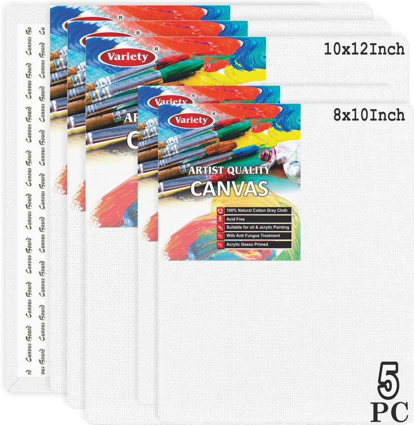 Flipkart.com | variety 8 X 10 & 10 X 12 Inch Size, A4 Canvas Boards for ...
