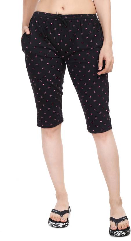 CRICLE Women Black Capri - Buy CRICLE Women Black Capri Online at Best ...