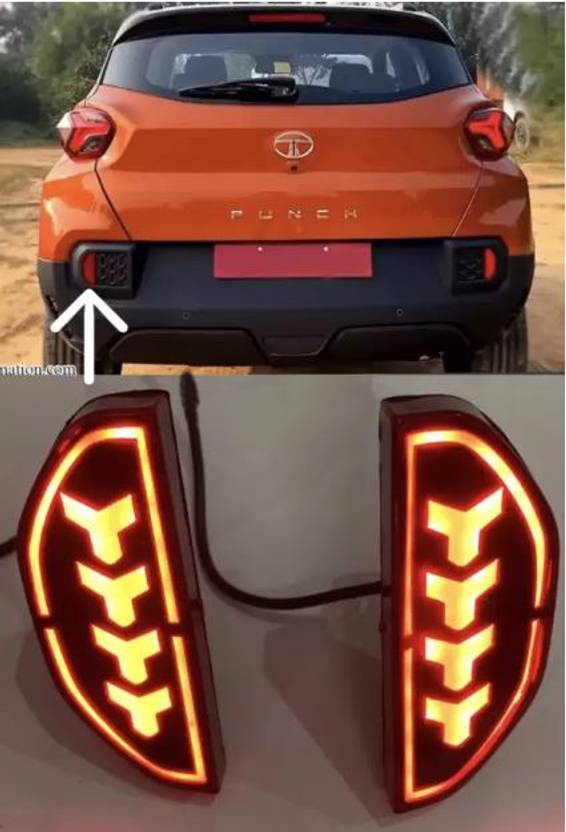 AUTOMOZEXO TATA PUNCH 2020,2021,2022,2023 REAR BUMPER LIGHT MATRIX ...
