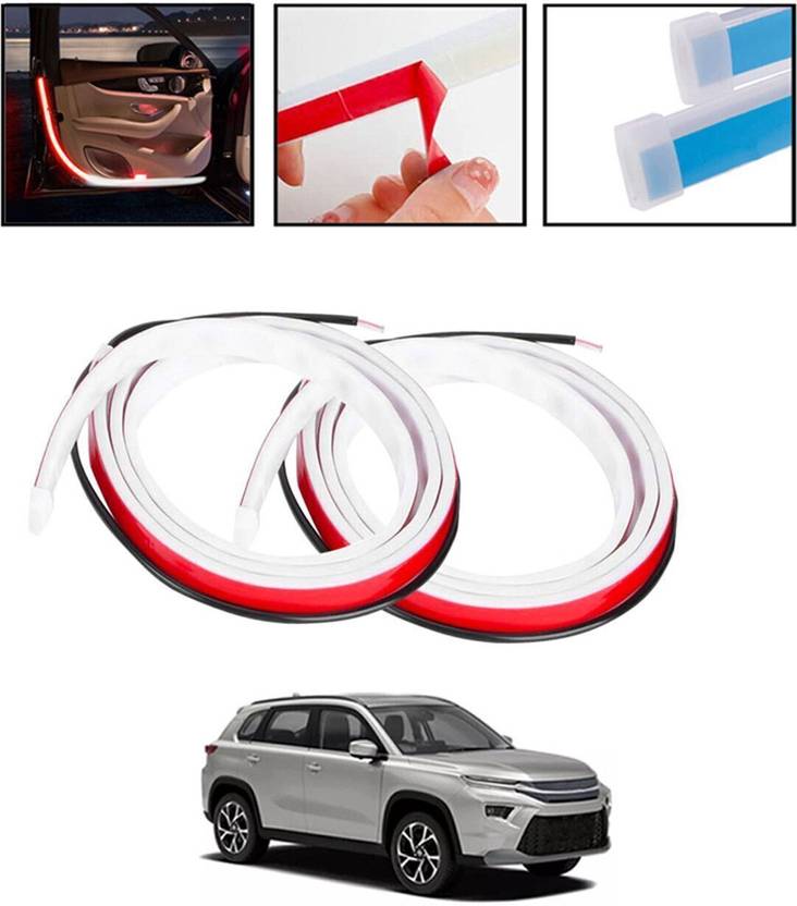 Crazycreationsz Unniversal 2026 waterproof Red/White Car Door Strip ...