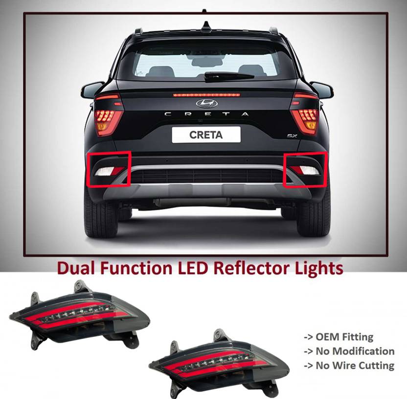 AUTOMOZEXO CRETA 2020,2021,2022,2023 REAR BUMPER LIGHT MATRIX STYLE Car ...