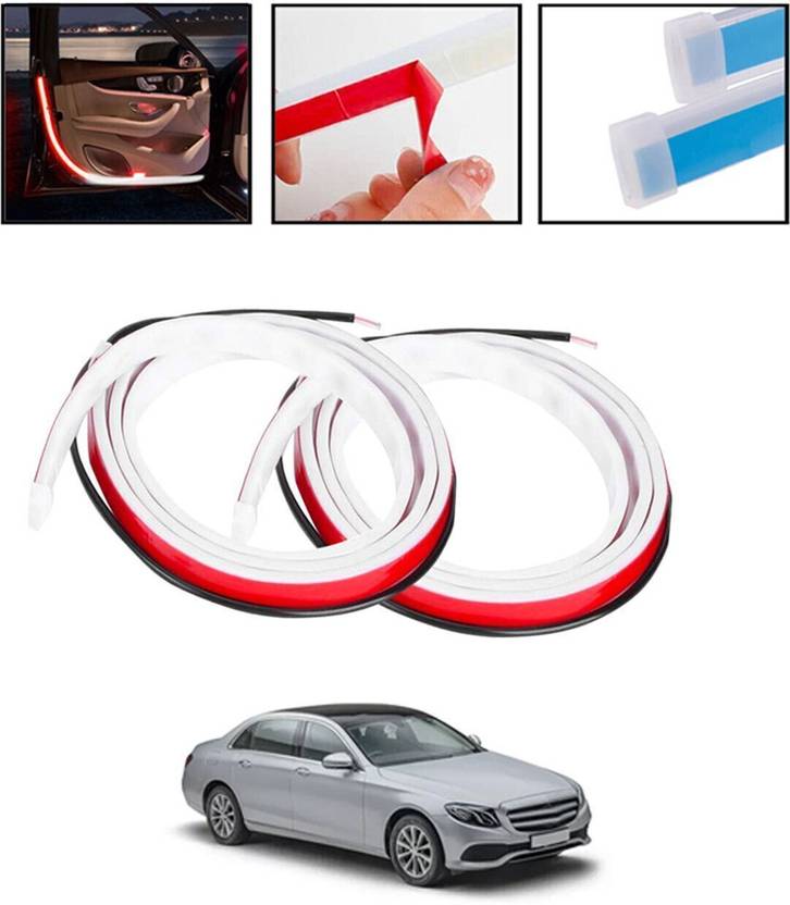 Crazycreationsz Unniversal 2026 waterproof Red/White Car Door Strip ...