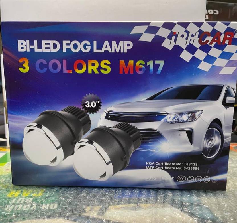 Ride2joy IPH CAR M617 BI-LED TRI COLOR Laser Fog Lamp Projector 3 Inch High/Low beam Car Fancy ...