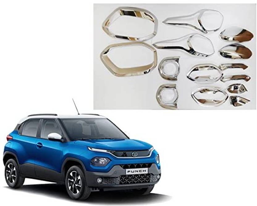 jagankirpa TATA PUNCH CHROME COMBO ACCESSORIES Glossy Tata NA Front ...