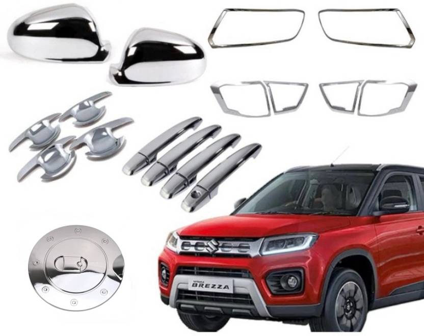SNTP Exterior Chrome Accessories Combo Kit For Brezza Type 2(2020-2022 ...