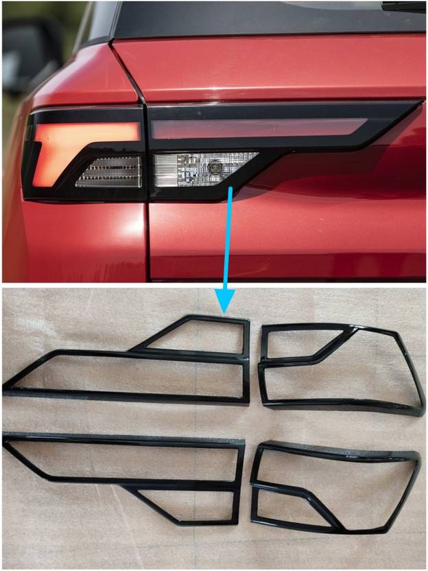 autoxin New Brezza 2022 Rear Garnish Tail light Cover Black Piano -Set ...