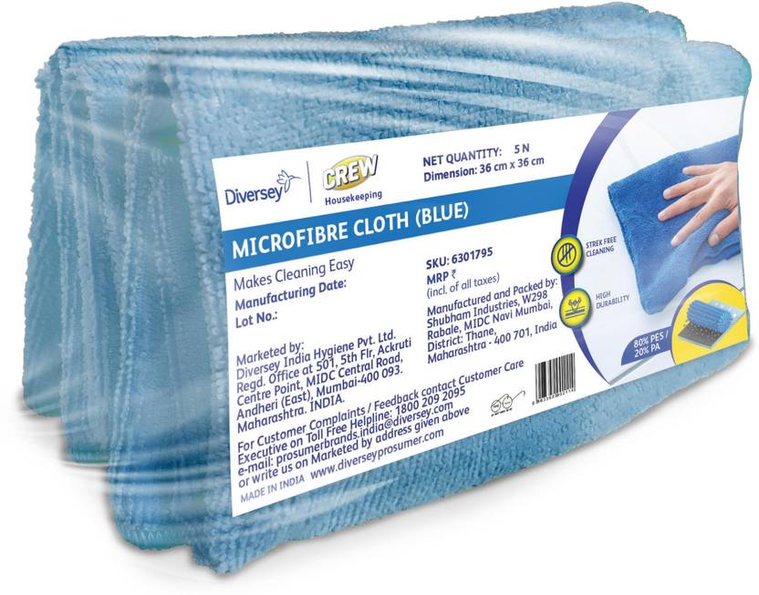 Diversey Premium Microfibre Cleaning Cloths for Home, Kitchen, and ...