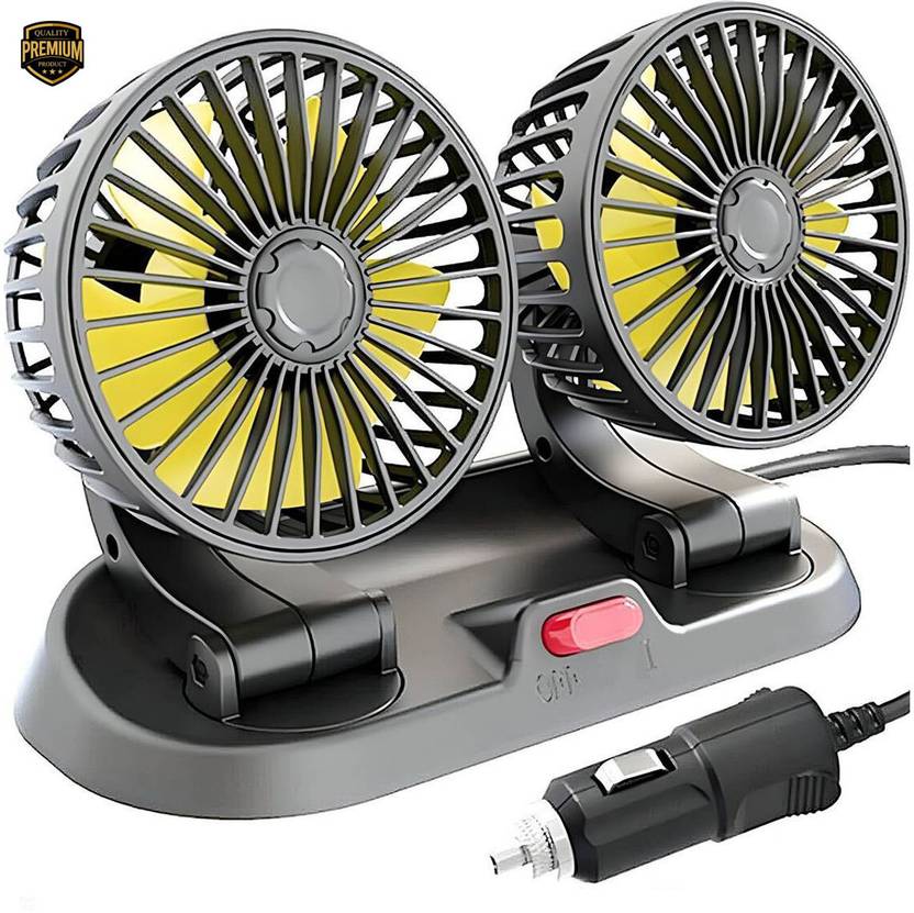 Ascension High Speed Moveable head Car Cooling Fan 12V With 360 Degree ...