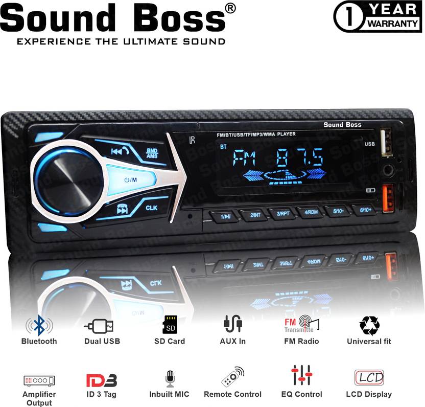 Sound Boss HI-FI SB-121 Charge Pro+ Dual-USB/FM/SD/AUX/Bluetooth Car ...