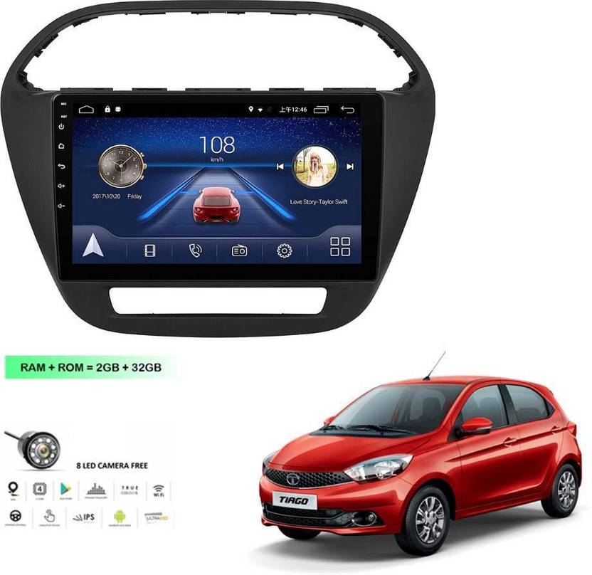 Racemark 9 Inch Car Android Screen for Tata Tiago with Frame Car Stereo ...
