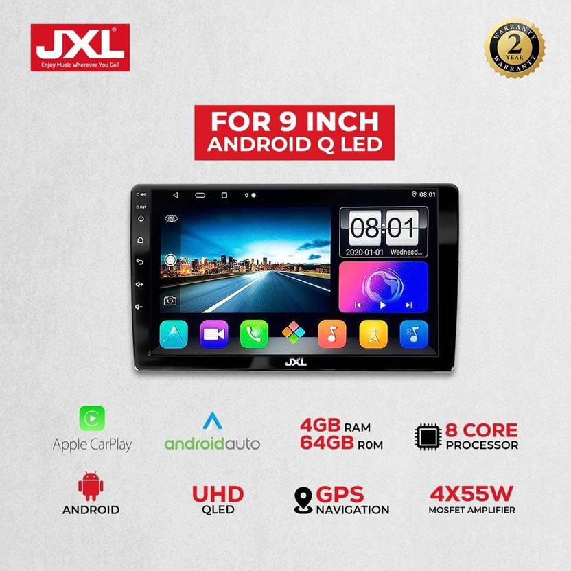 JXL 9 inch Car Android Player 4GB/64GB, Apple Car Play, Octa Core Car ...