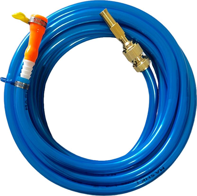 MASHKI 50 Feet Flexible Water Hose Pipe With Brass Water Sprayer (15 ...