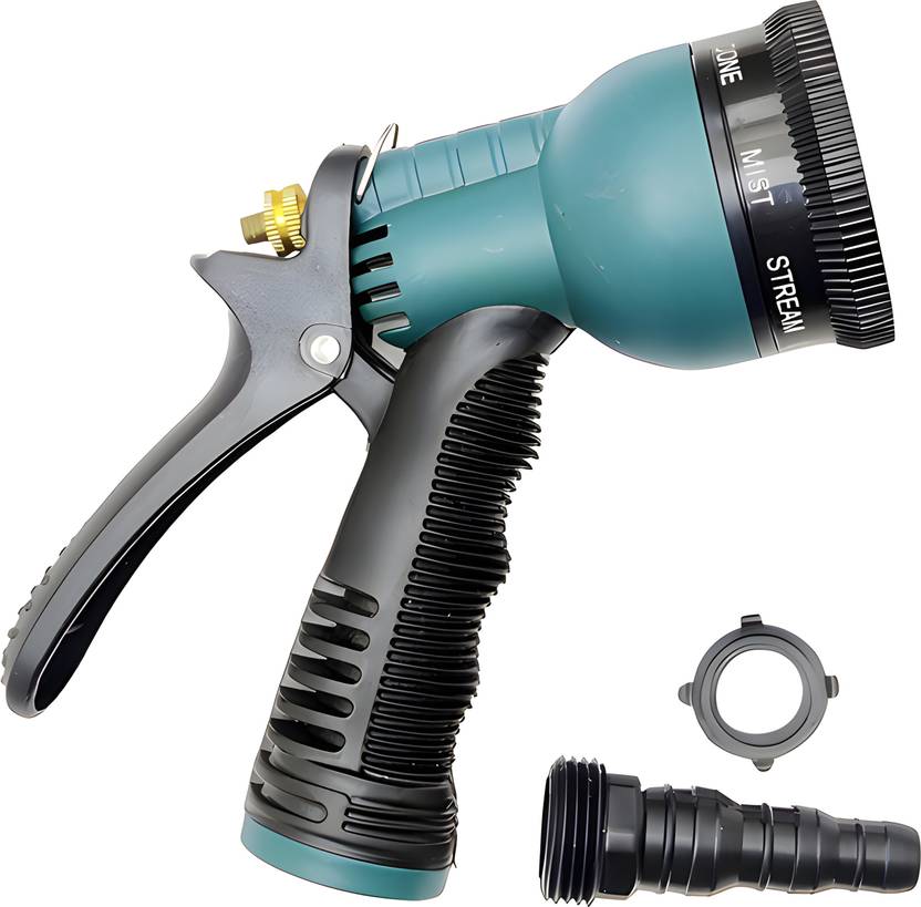 DeoDap Adjustable 8 Pattern Water Spray Gun Trigger High Pressure For ...