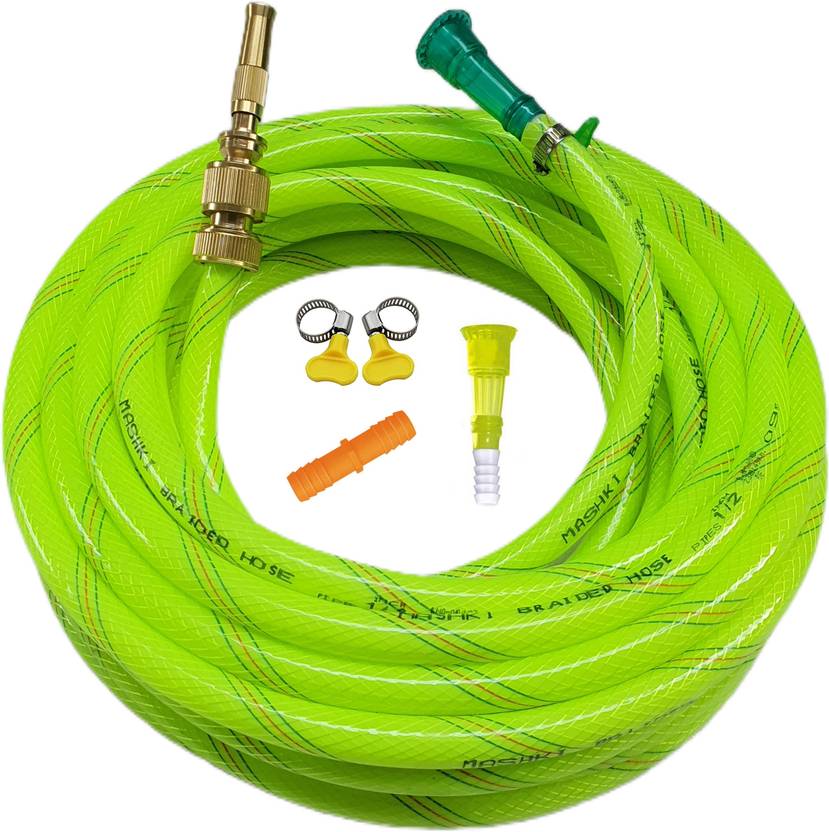 MASHKI 10 Meter (32.5 Feet) 3-Layered Braided Water Hose Pipe With ...