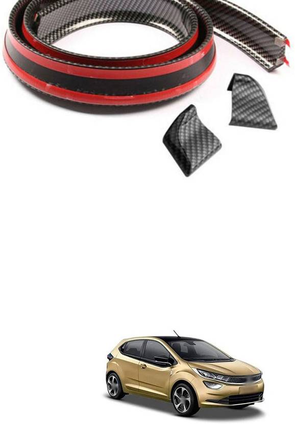 PROEDITION Rear Strip Splitter Spoiler Side Skirt Rubber Carbon ...