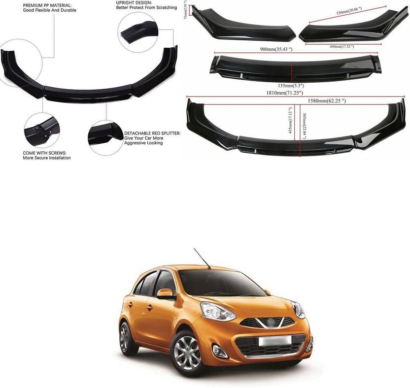 XZRTZ Car Front Bumper Spoiler Splitter Body Kit Side Skirt Front ...