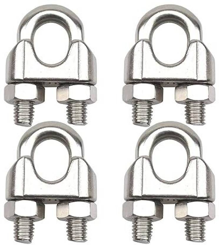 Delcot Stainless Steel SS304 Wire Rope Clamps/Wire Rope U-Bolts 8 mm ...