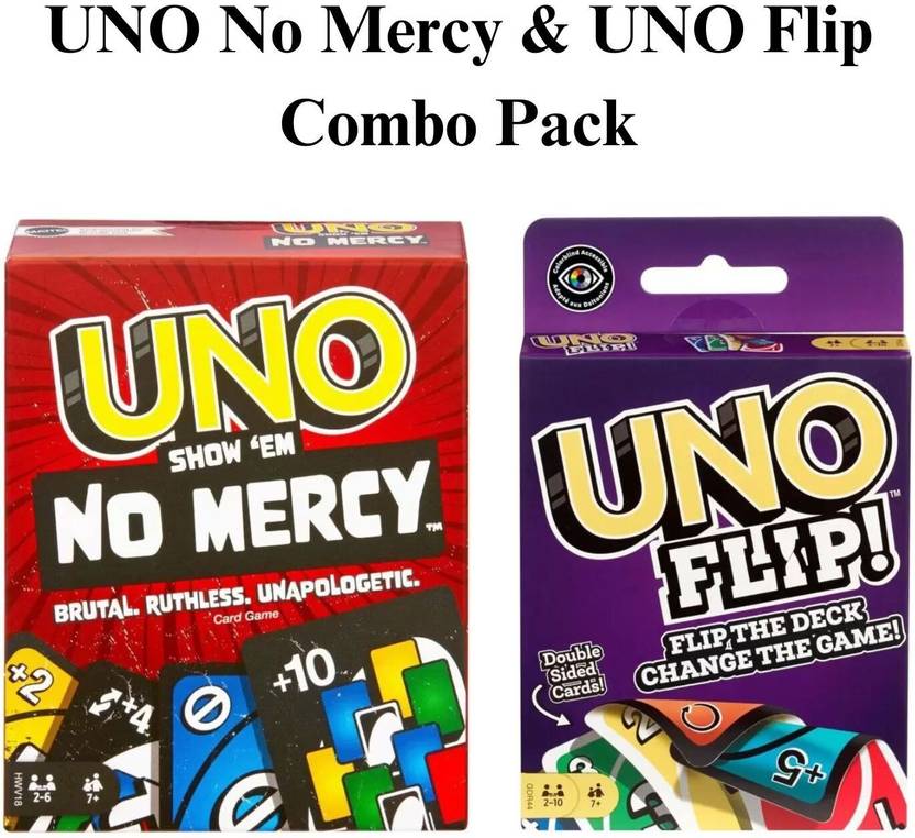 Purple beats UNO No Mercy & UNO Flip Card Game Combo Pack | Playing ...